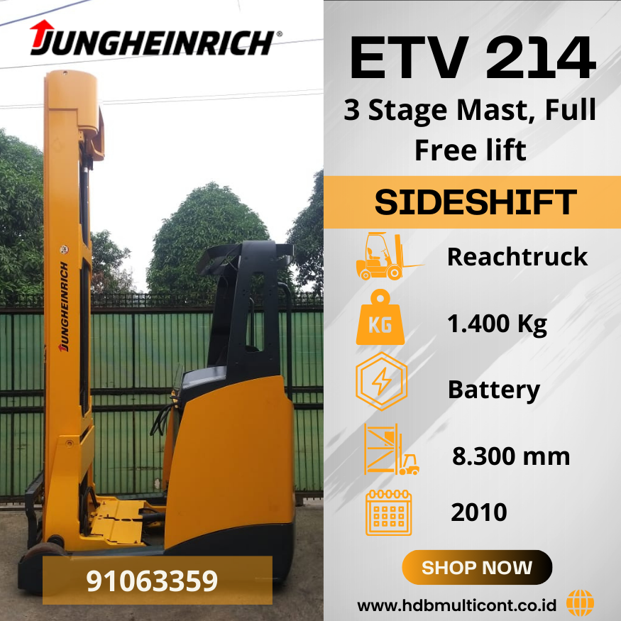 Forklift Jungheinrich ETV 214 SN 91063359 - Hdb Multicont